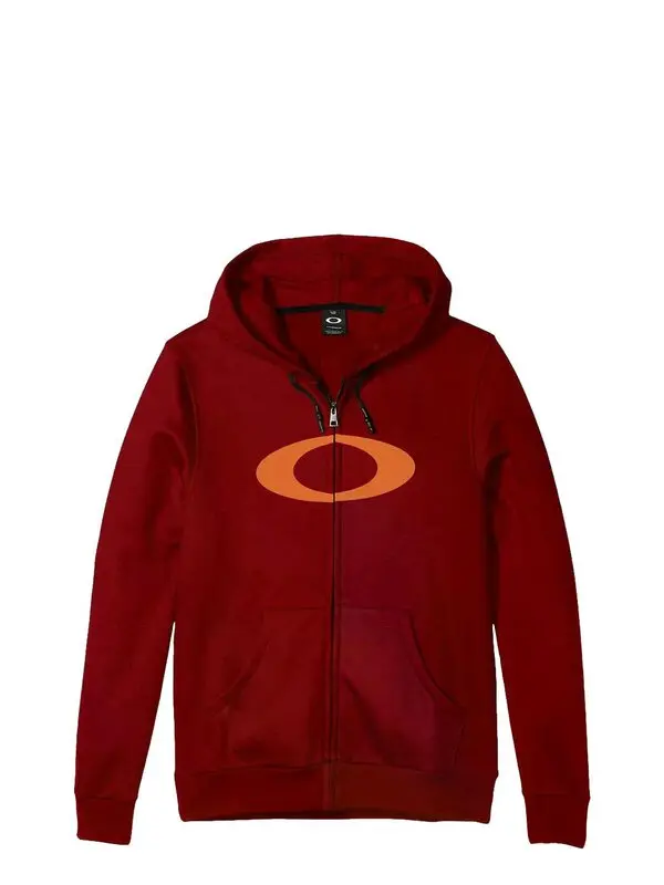 Oakley Ellipse Logo Zip-up Hoodie - Red
