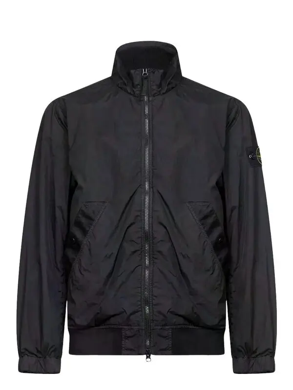 Stone Island Logo Patch Lightweight Jacket - Black