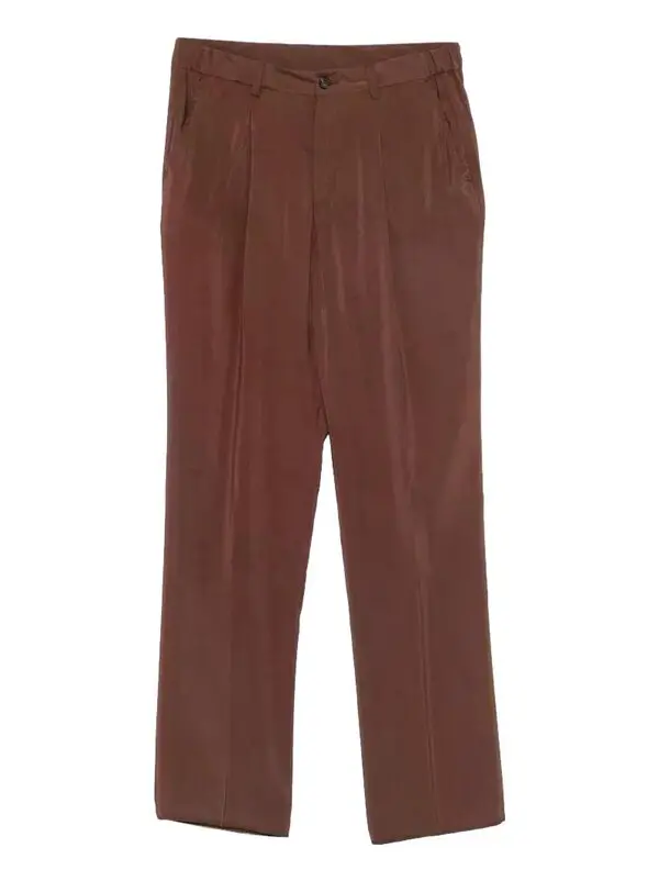 HEVO Pleated Front Trousers - Brown