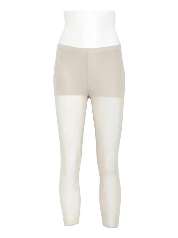Paloma Wool Ribbed Knit Cropped Trousers - Neutrals