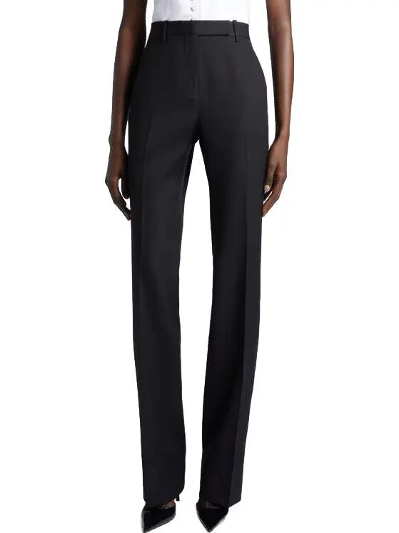 TOM FORD Panama Wool & Silk Tailored Trousers - Black