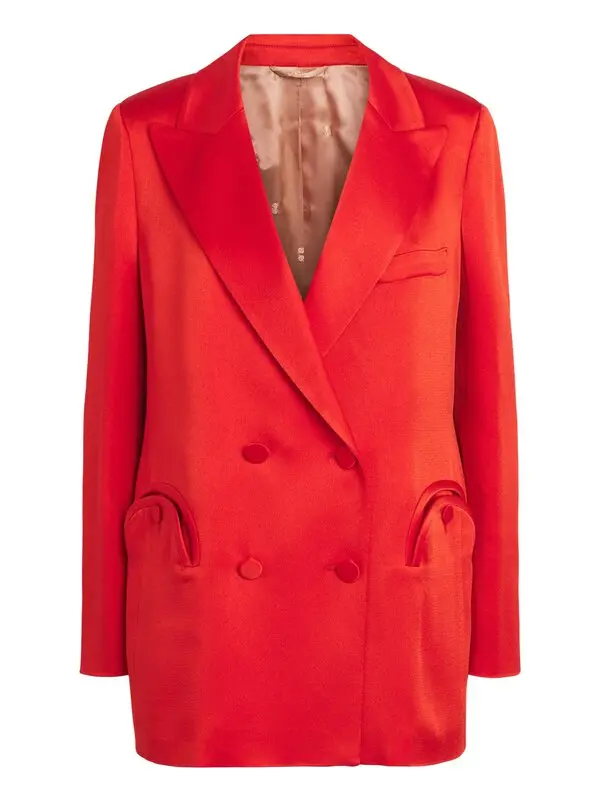 BLAZÉ MILANO Satin Novalis Blazer - Red