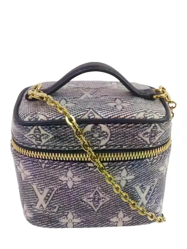 LOUIS VUITTON Micro Vanity Case Monogram Handbag - Blue