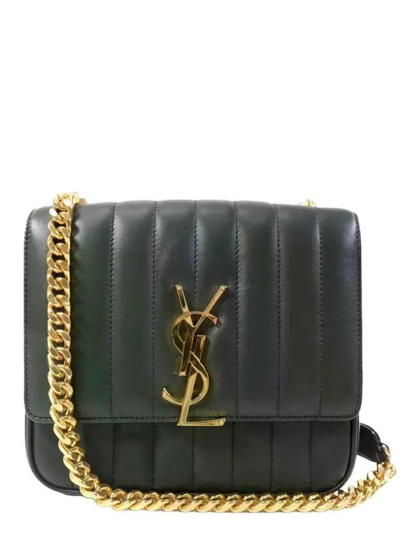 Saint Laurent Vicky Quilted Cross Body Bag - Black
