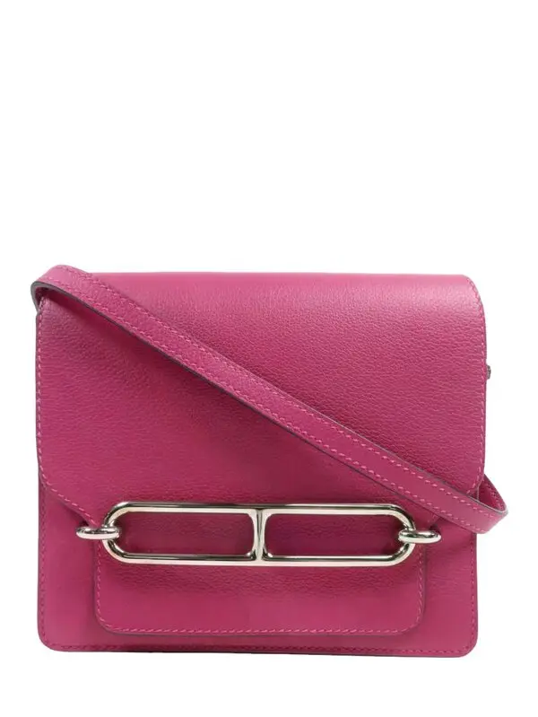 Hermès Mini Roulis Evercolor-leather Shoulder Bag - Pink