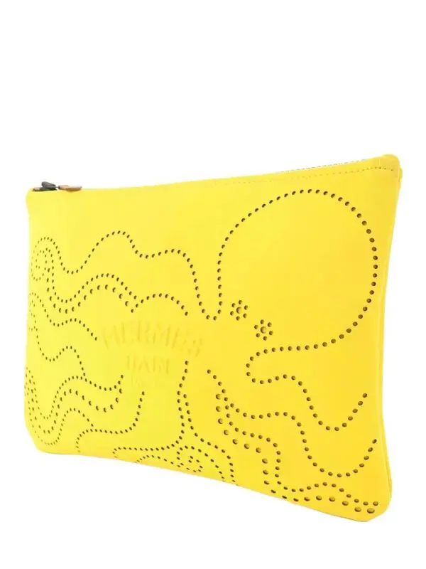 Hermès Medium Neobain Poulpe Fiction Clutch Bag - Yellow