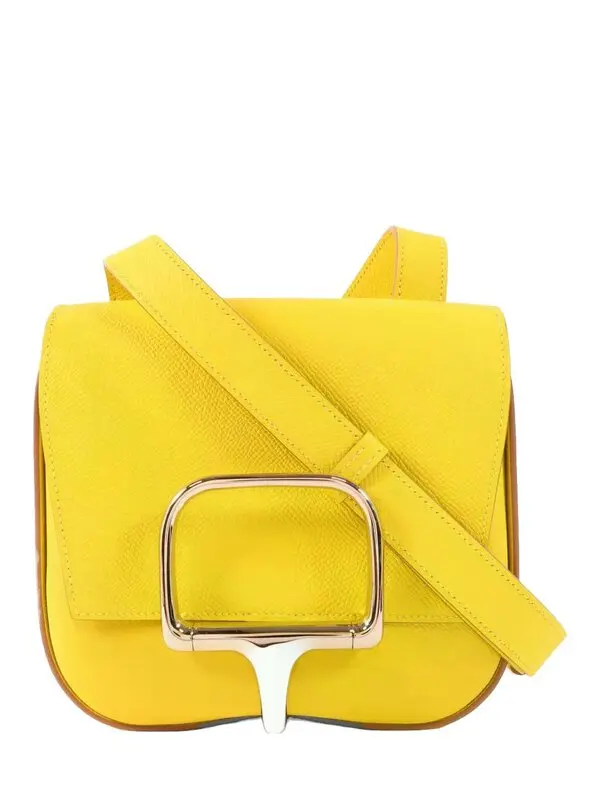 Hermès Mini Della Cavalleria Clemence-leather Crossbody Bag - Yellow