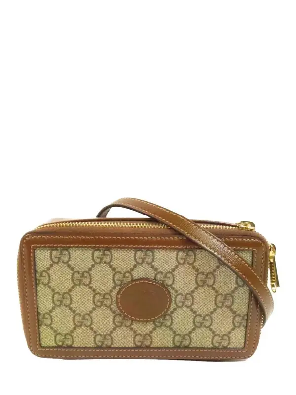Gucci Gg Supreme Canvas Shoulder Bag - Brown