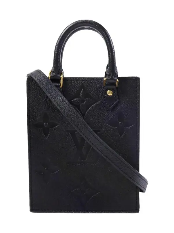 LOUIS VUITTON Petit Sac Plat Tote Bag - Black