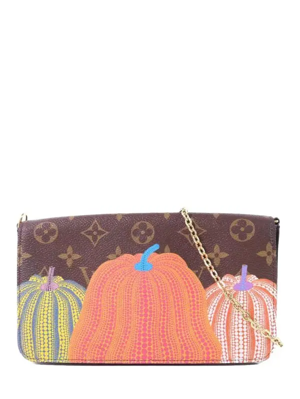 LOUIS VUITTON Felicie Pochette Monogram Tote Bag - Brown