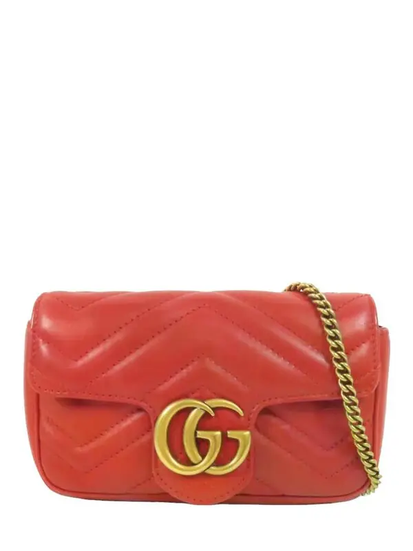 Gucci Mini Marmont Shoulder Bag - Red