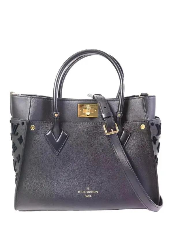 LOUIS VUITTON Monogram Side Panel Tote Bag - Black