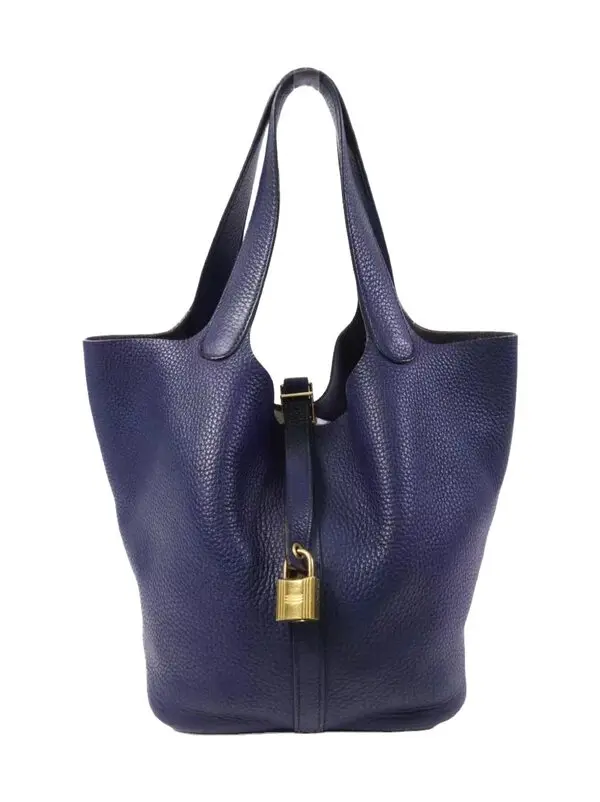 Hermès Togo Leather Tote Bag - Blue
