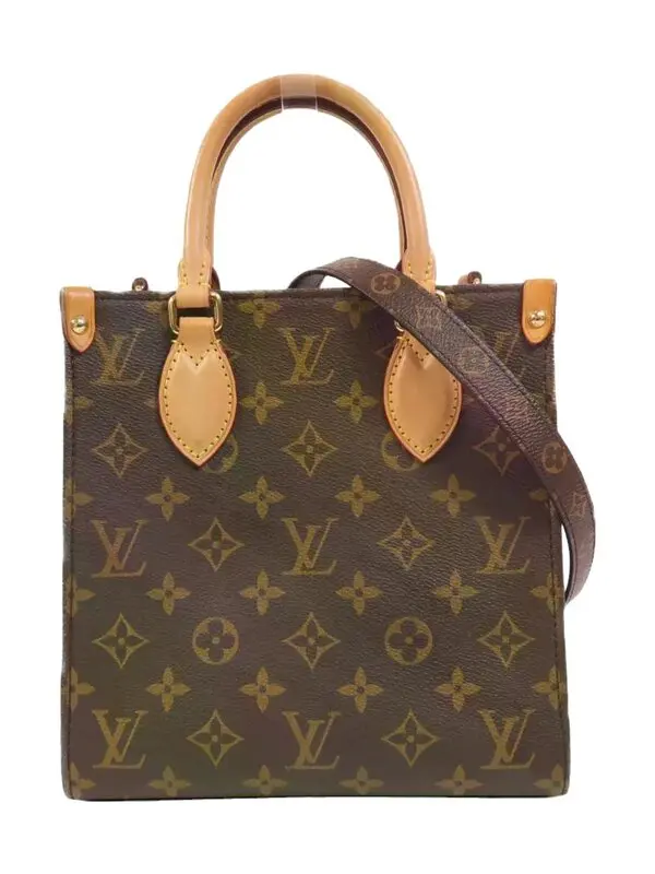 LOUIS VUITTON Sac Plat Monogram Shoulder Bag - Brown