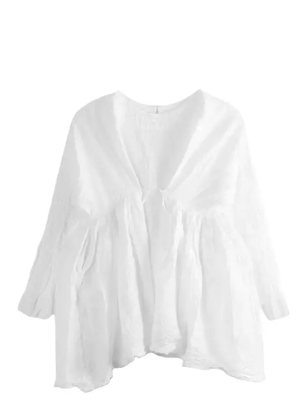 DANIELA GREGIS Gathered Detail Shirt - White