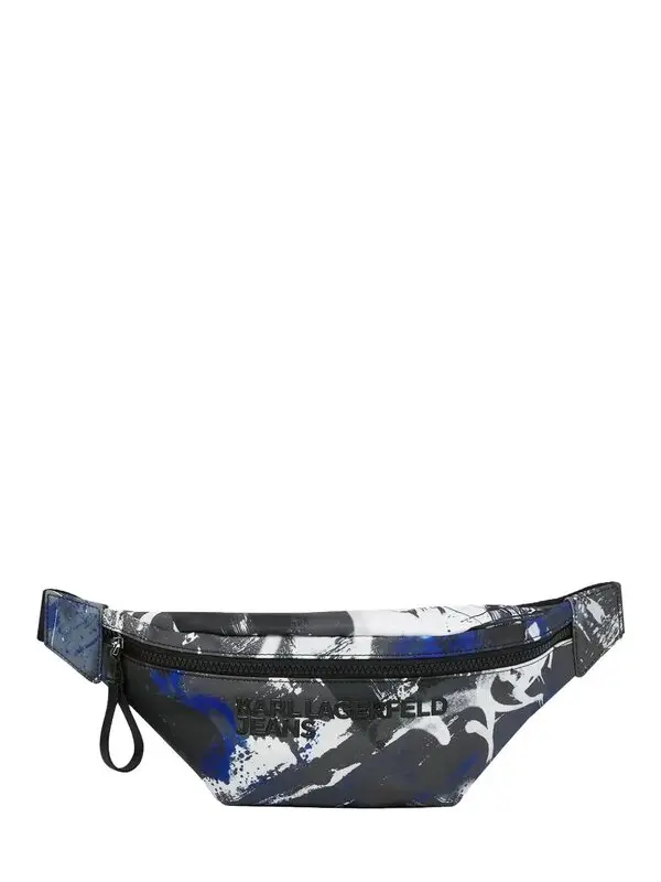 Karl Lagerfeld Graffiti Print Belt Bag - Grey