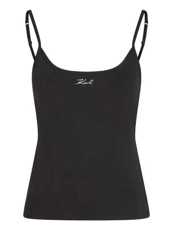 Karl Lagerfeld Signature Logo Camisole - Black