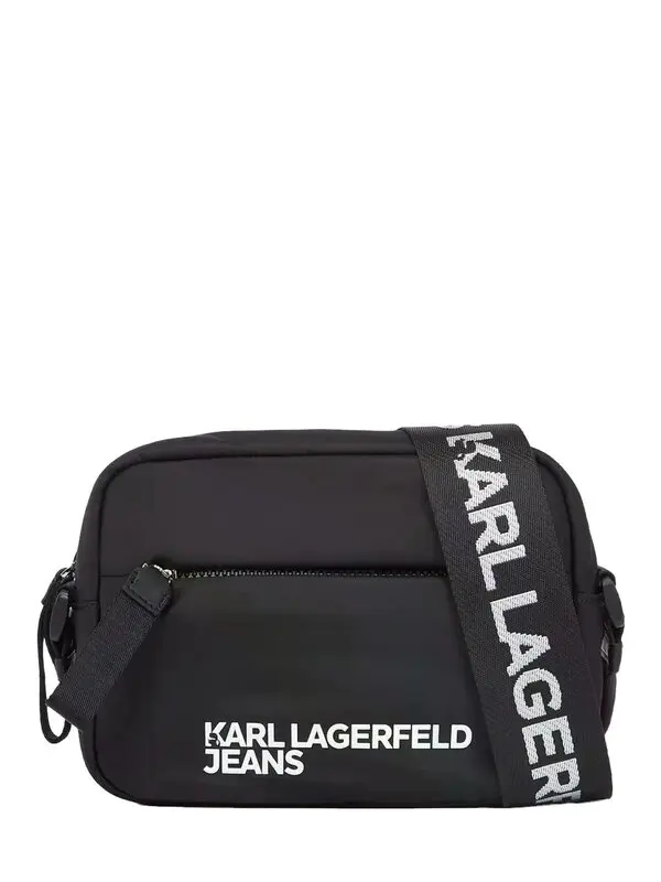 Karl Lagerfeld Logo Crossbody Bag - Black