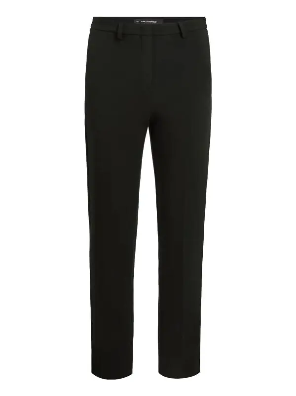 Karl Lagerfeld Logo Embroidered Trousers - Black