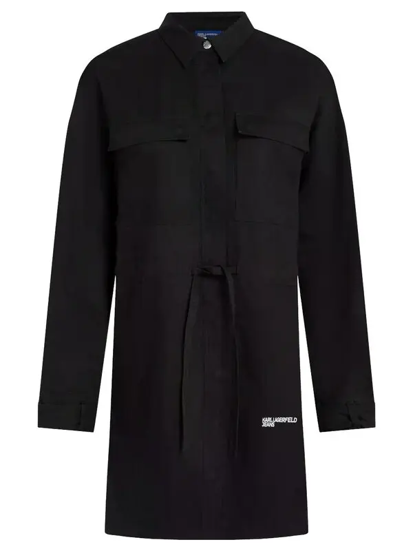 Karl Lagerfeld Utility Shirt Dress - Black