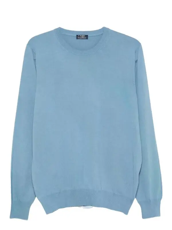 BARBA NAPOLI Crew-neck Long-sleeve Sweater - Blue