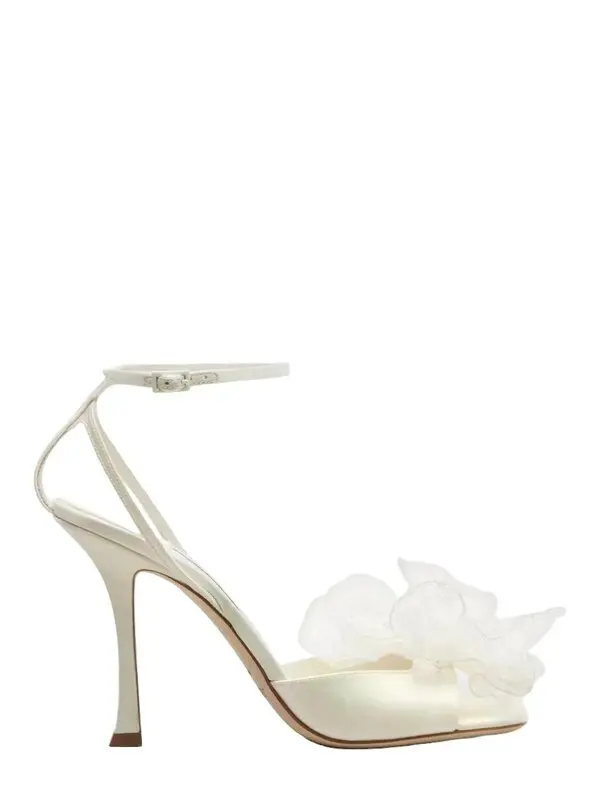 JIMMY CHOO Mimmi Ruffled Sandals - Neutrals
