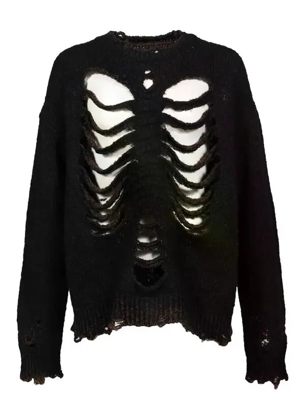 DOUBLET Distressed Effect Sweater - Black