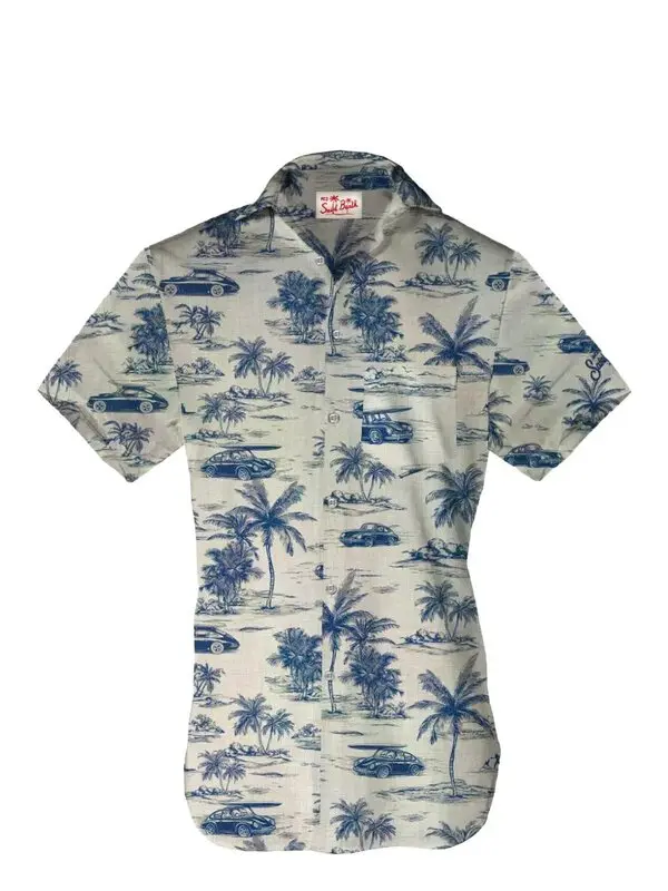 MC2 SAINT BARTH Short-sleeve Button-up Shirt - Neutrals