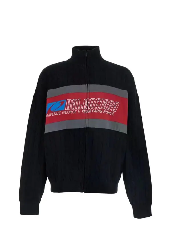 Balenciaga Cotton Zip-up Sweatshirt - Black