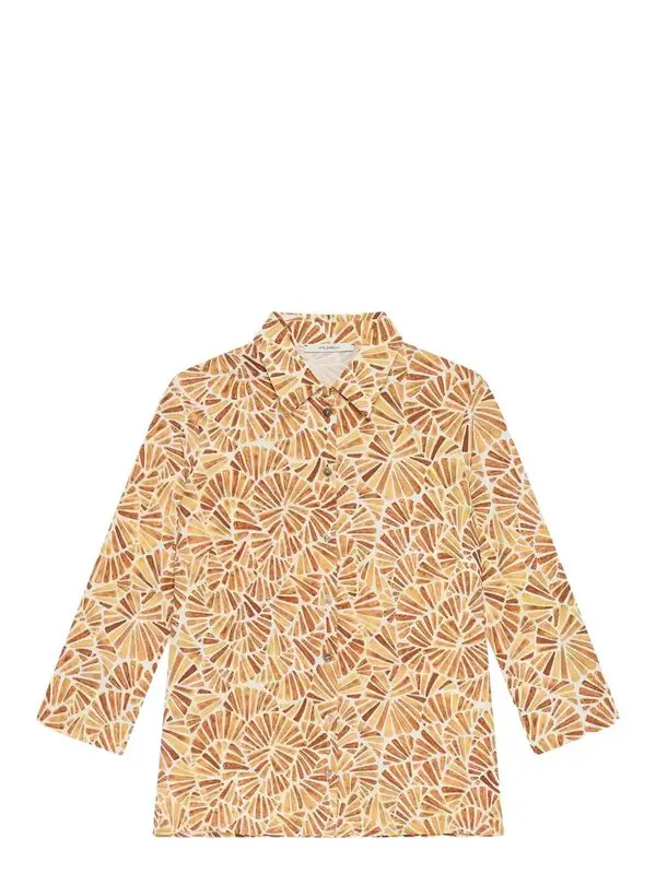Malìparmi Printed Long Sleeve Shirt With Pointed Collar - Yellow