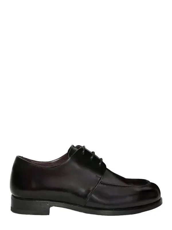 LARDINI Leather Derby Shoes - Black