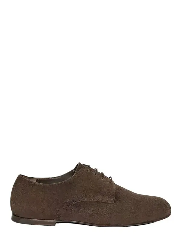 LARDINI Suede Derby Shoes - Brown