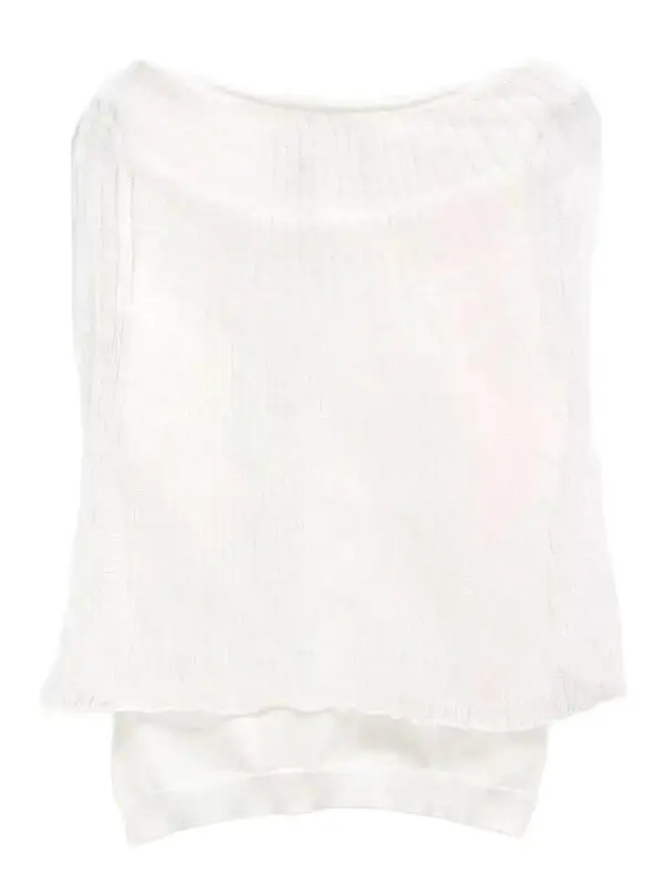 Paloma Wool Layered Ribbed-knit Blouse - White