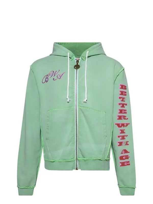 BETTER WITH AGE Zip-up Hoodie - Green