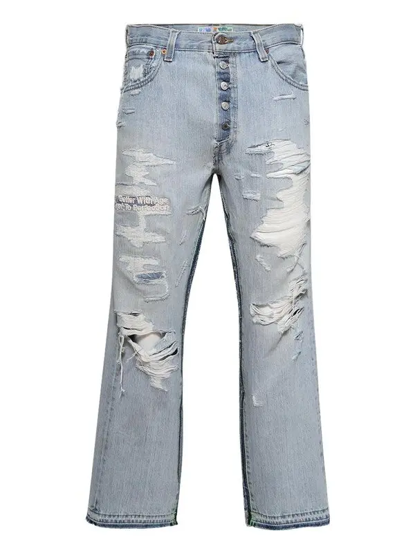BETTER WITH AGE Smoked Double-wide Denim Jeans - Indigo
