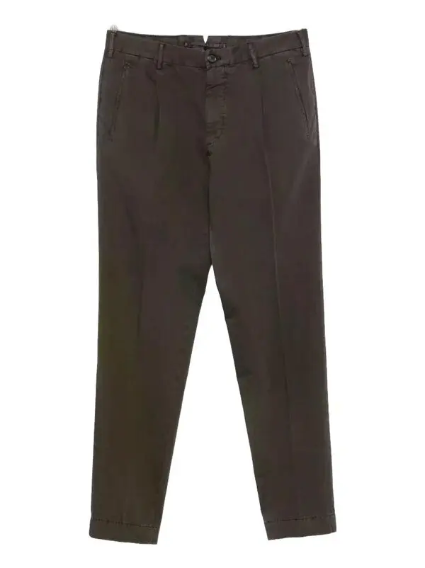 Incotex Pleated Straight-leg Trousers - Brown