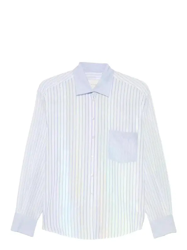 XACUS Dalia Striped Cotton Shirt - White