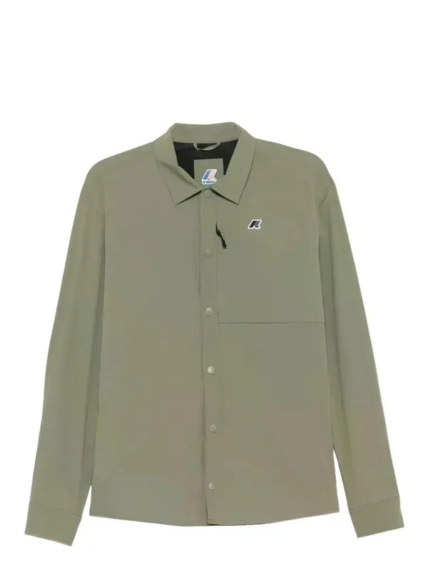 K-WAY Zip-pocket Jacket With Logo Patch - Green