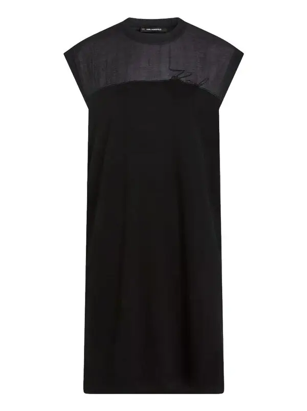 Karl Lagerfeld Signature T-shirt Dress - Black