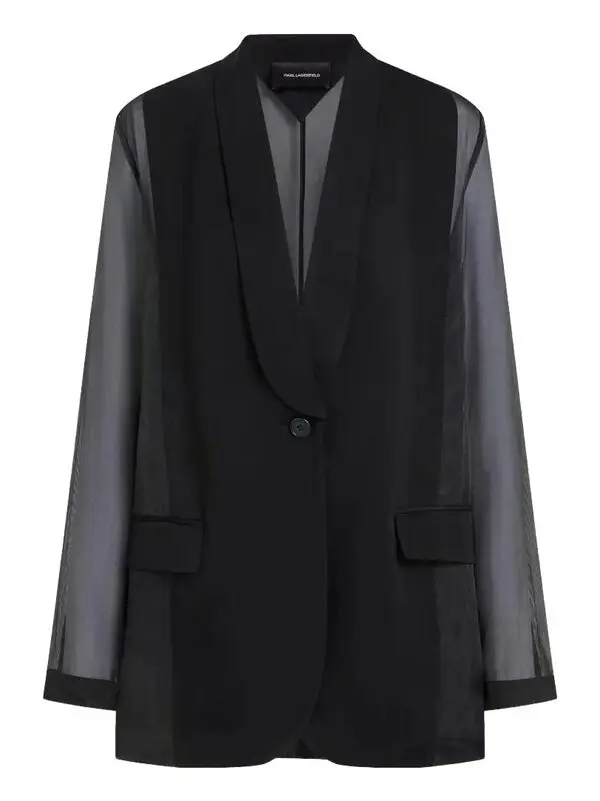 Karl Lagerfeld Single-breasted Blazer - Black