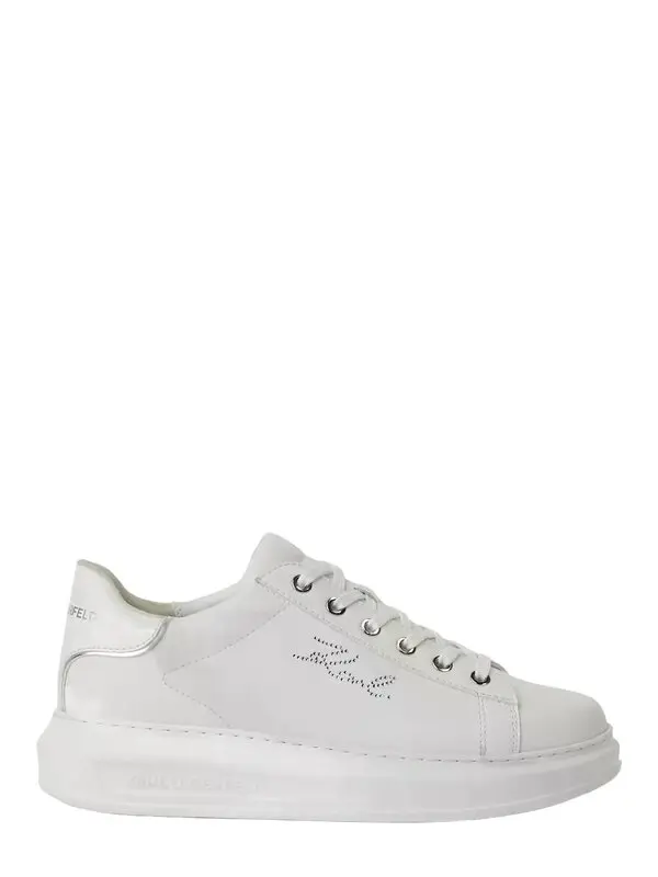 Karl Lagerfeld Kapri Rhinestone Sneakers - White