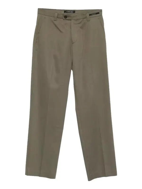 MICHAEL COAL Tailored Pressed-crease Trousers - Green