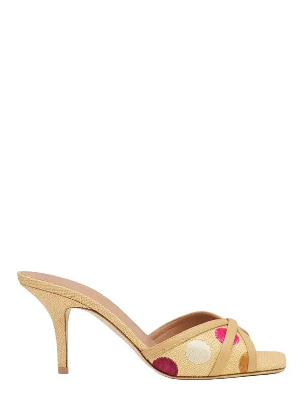 MALONE SOULIERS Perla Polka-dot Sandals - Neutrals