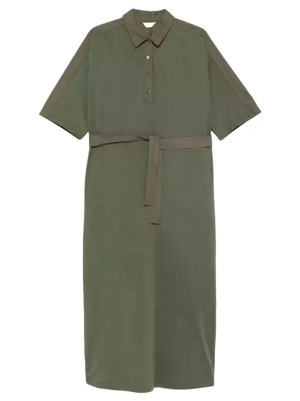 Max Mara Belted Midi Dress - Green