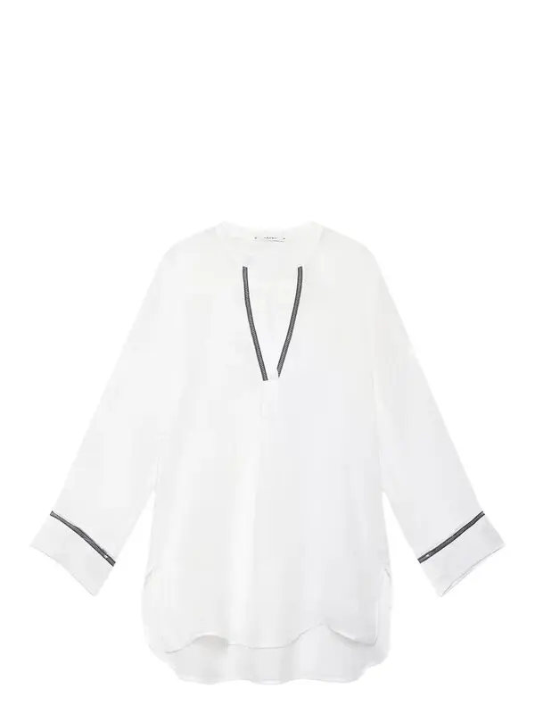 Malìparmi V-neck Long Sleeve Blouse - White