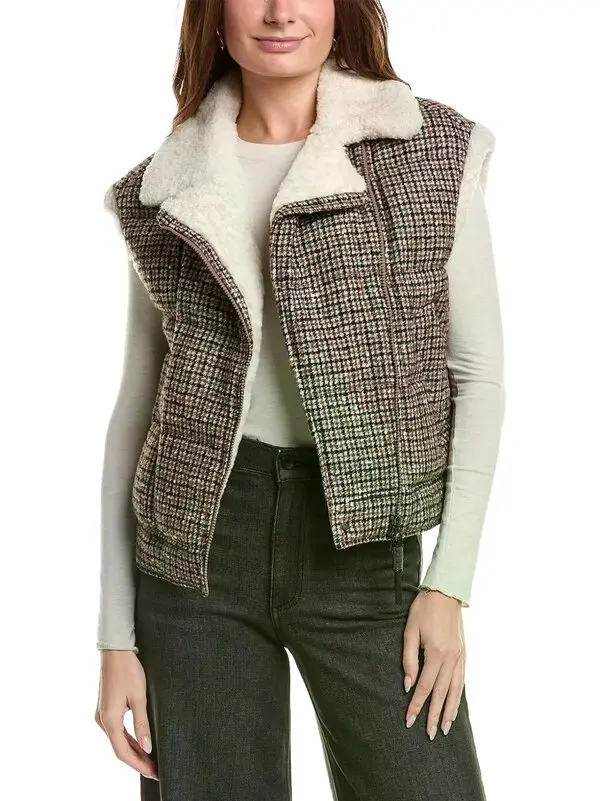 Brunello Cucinelli Padded Checked Vest - Brown