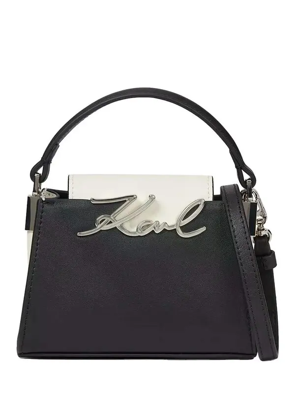 Karl Lagerfeld Checkerboard Crossbody Bag - Black