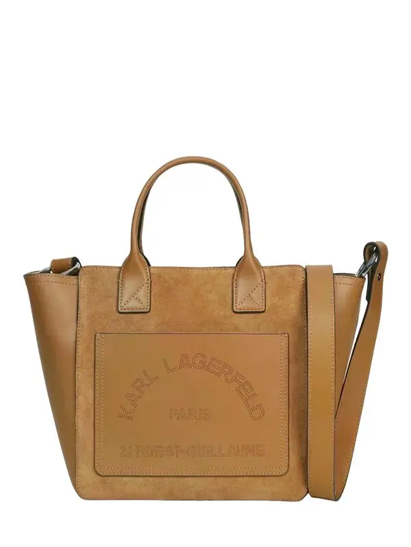 Karl Lagerfeld Perforated Logo Tote Bag - Neutrals