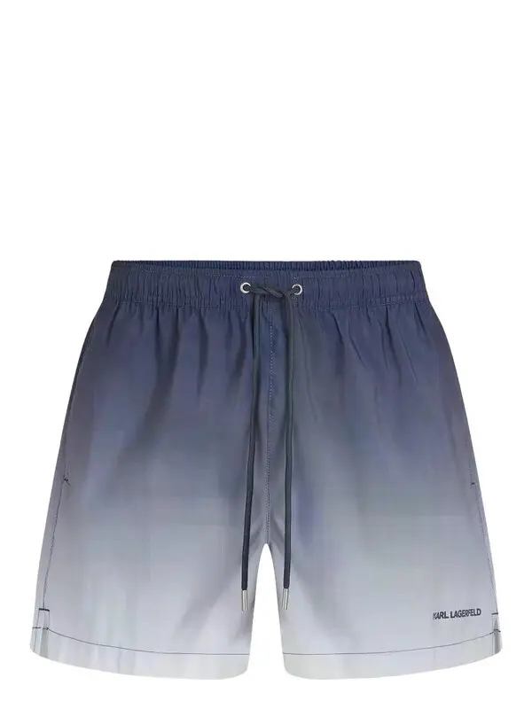 Karl Lagerfeld Ombre Print Swim Shorts - Blue