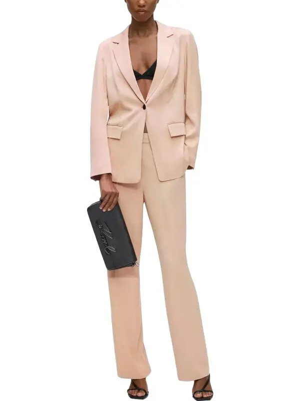Karl Lagerfeld Single-breasted Fluid Blazer - Pink